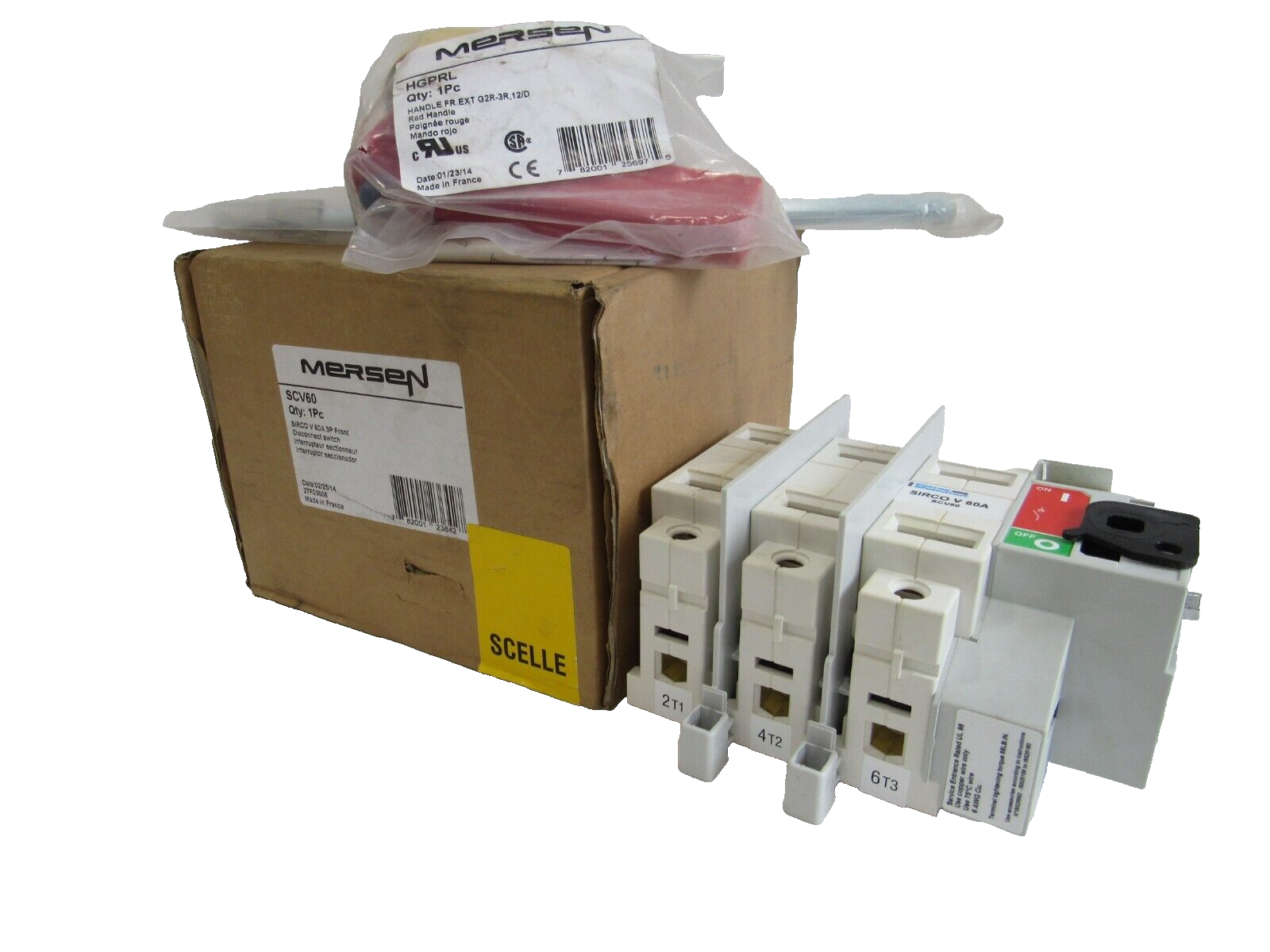 NEW MERSEN SCV60 DISCONNECT SWITCH 60A 3P - SB Industrial Supply, Inc.