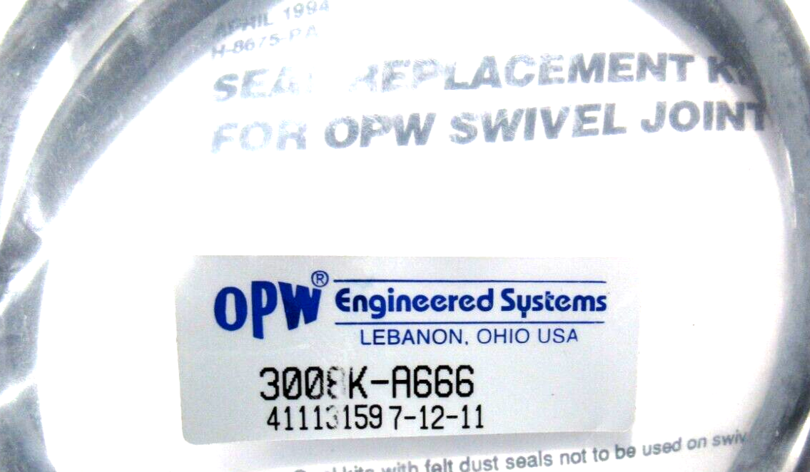 NEW OPW ENGINEERED SYSTEMS 3008K-A666 SEAL KIT 3008KA666 - SB ...