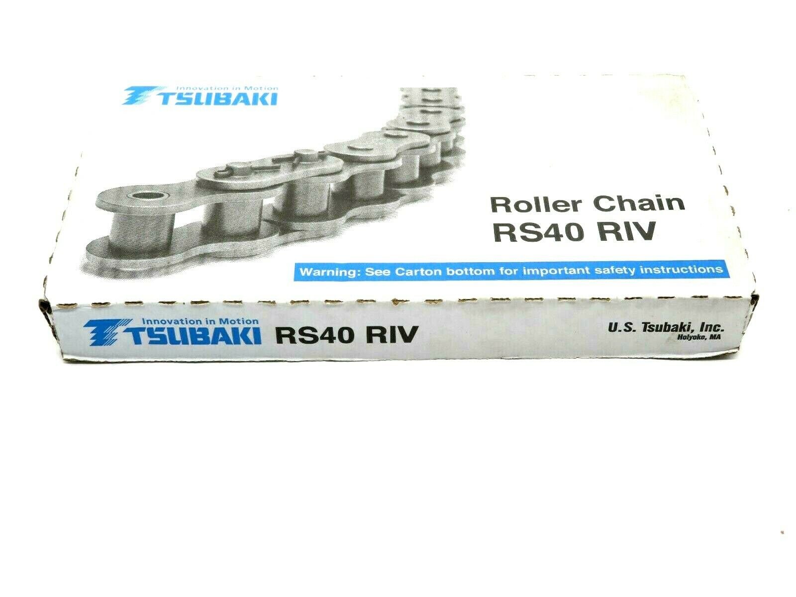 NEW TSUBAKI RS40-RIV ROLLER CHAIN RS40RIV - SB Industrial Supply, Inc.