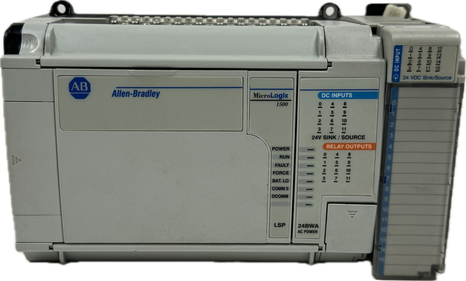 USED ALLEN BRADLEY 1764-24BWA MICROLOGIX BASE W/ 1764-LSP AND 1769-IQ16 ...