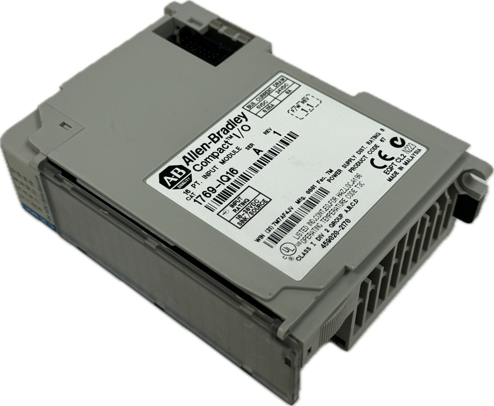 USED ALLEN BRADLEY 1764-24BWA MICROLOGIX BASE W/ 1764-LSP AND 1769-IQ16 ...