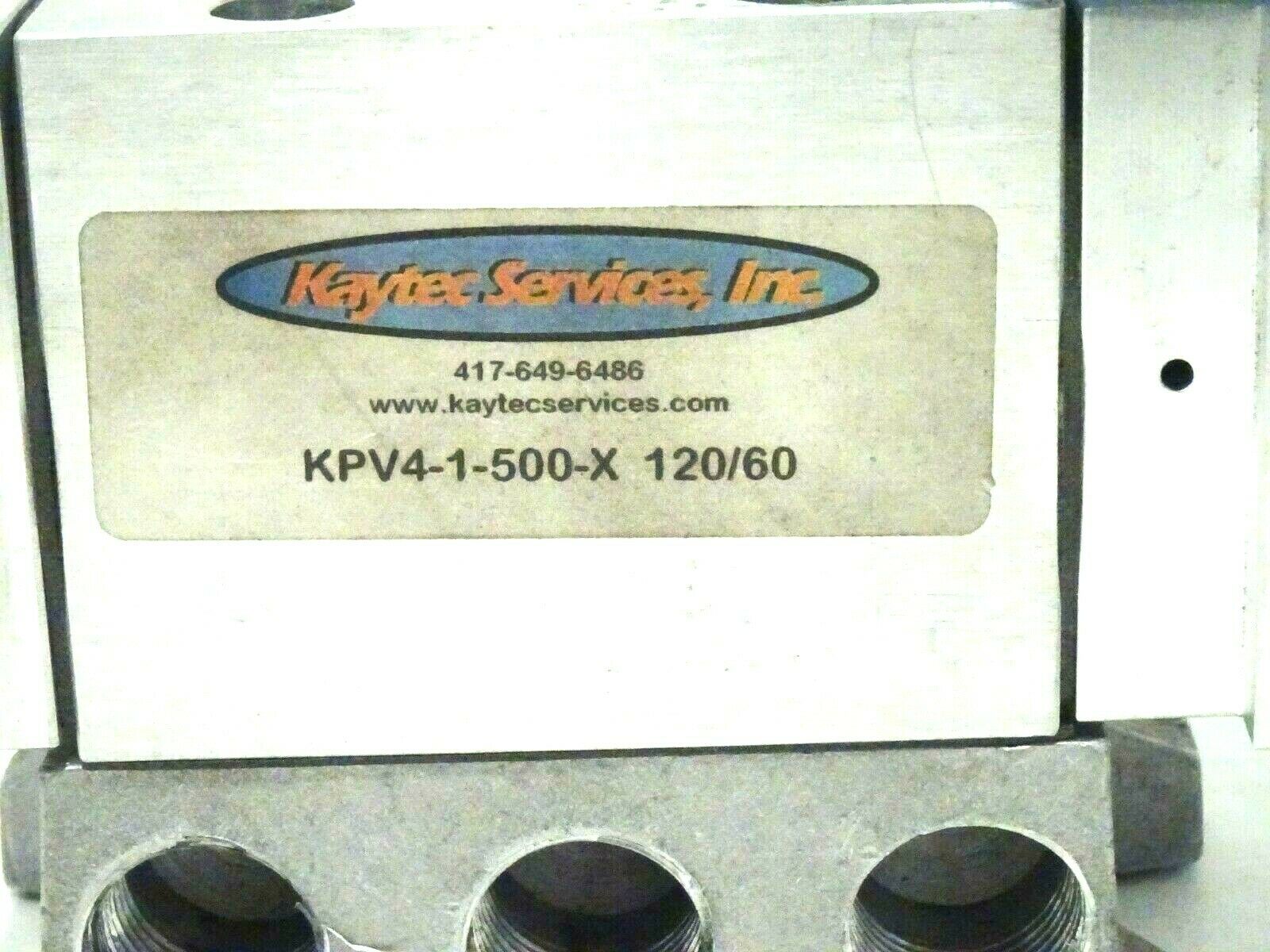 USED KAYTEC SERVICES KPV4-1-500-X VALVE W/ 0E53HJDDCCM KPV41500X - SB ...