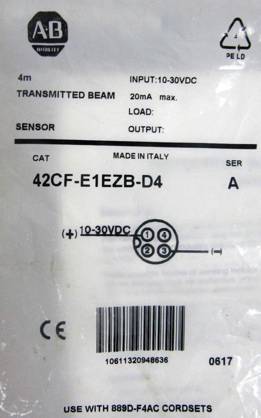 NEW ALLEN BRADLEY 42CF-E1EZB-D4 PROXIMITY SENSOR 42CFE1EZBD4 SERIES A ...