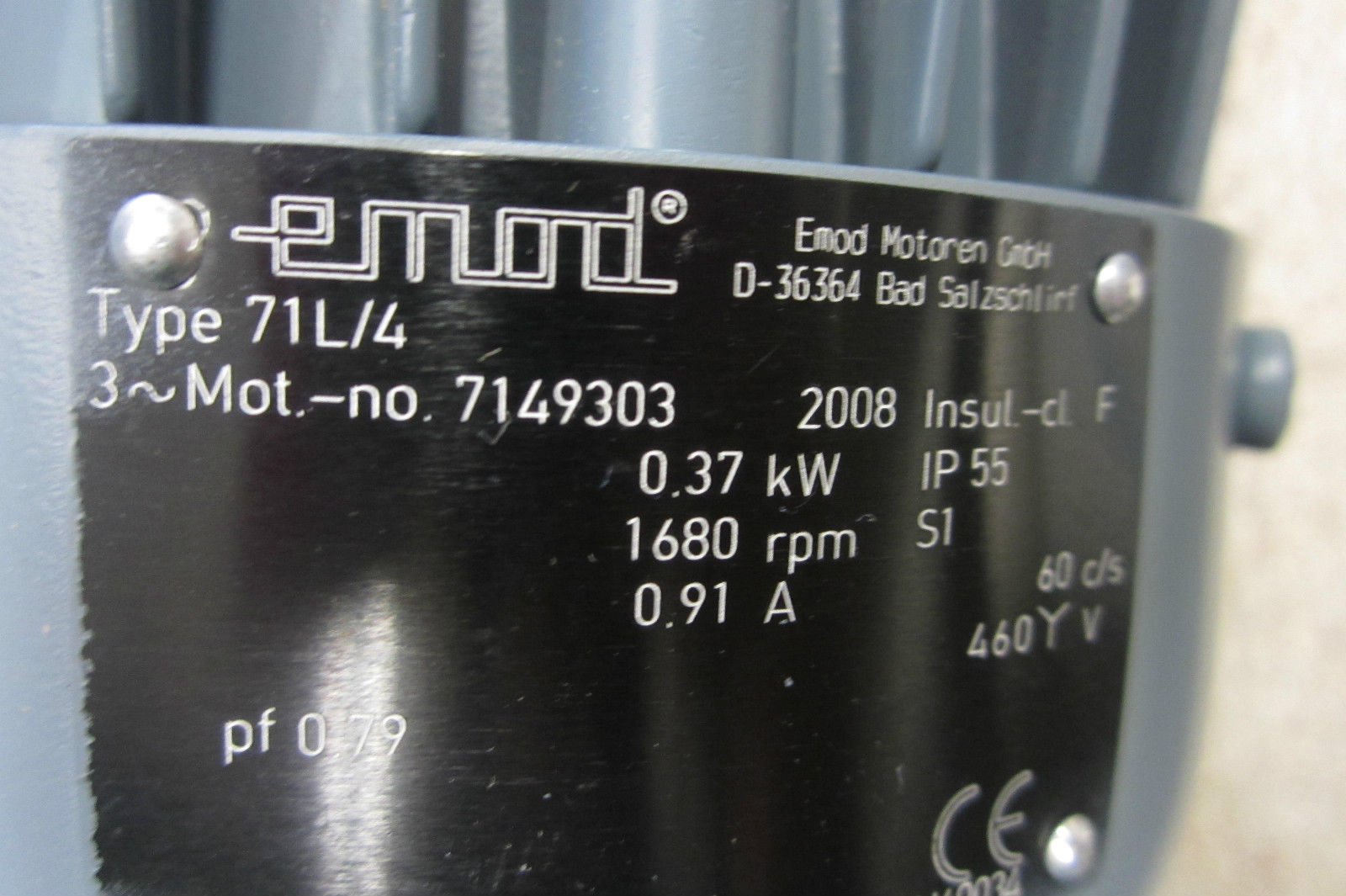 NEW EMOD 71L/4 MOTOR 71L4 - SB Industrial Supply, Inc.