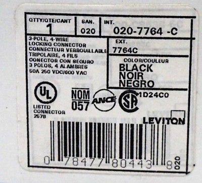 NEW LEVITON 7764C LOCKING CONNECTOR - SB Industrial Supply, Inc.