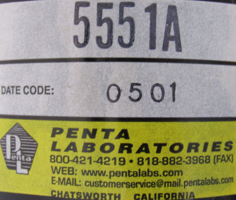 NEW PENTA LABORATORIES 5551A TUBE - SB Industrial Supply, Inc.