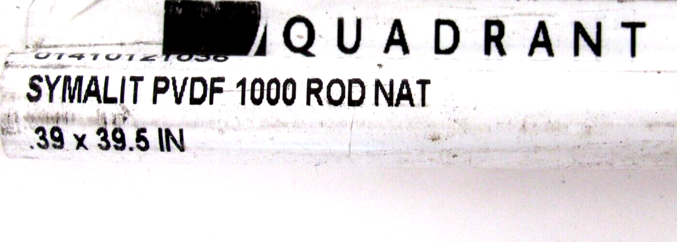 NEW QUADRANT 3/8"x39" SYMALIT PVDF 1000 ROD NATURAL - SB Industrial ...