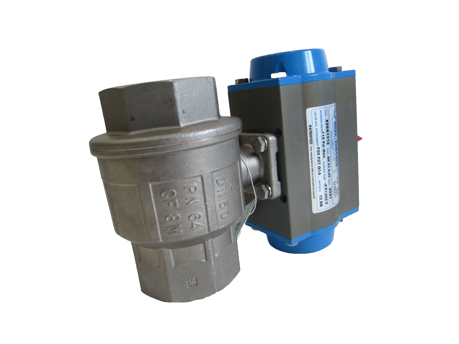 NEW VALBIA SR 63 S.05 ACUATOR W/VALPRES 2" DN50 64 CF 8M VALVE - SB ...