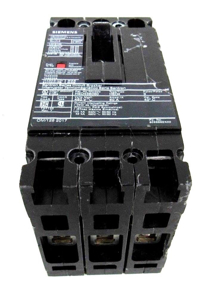 USED SIEMENS HED43B060 CIRCUIT BREAKER 60A 480V - SB Industrial Supply ...