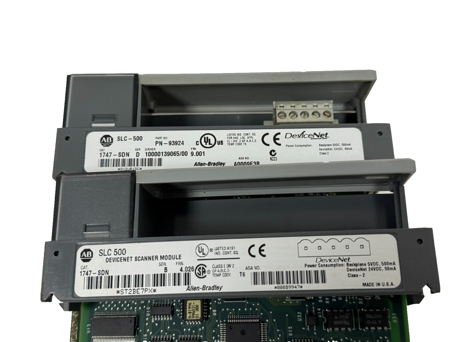 LOT OF 6 ALLEN BRADLEY 1746 SLC500 CARDS 4) 1747-SN & 2) 1747-SDN - SB ...