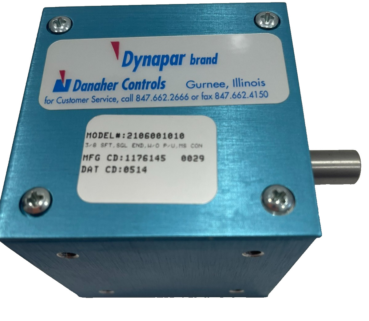 NEW DYNAPAR 2106001010 ENCODER WITH KIT 3/8 SFT, SIGAL END W/1211-15448 ...