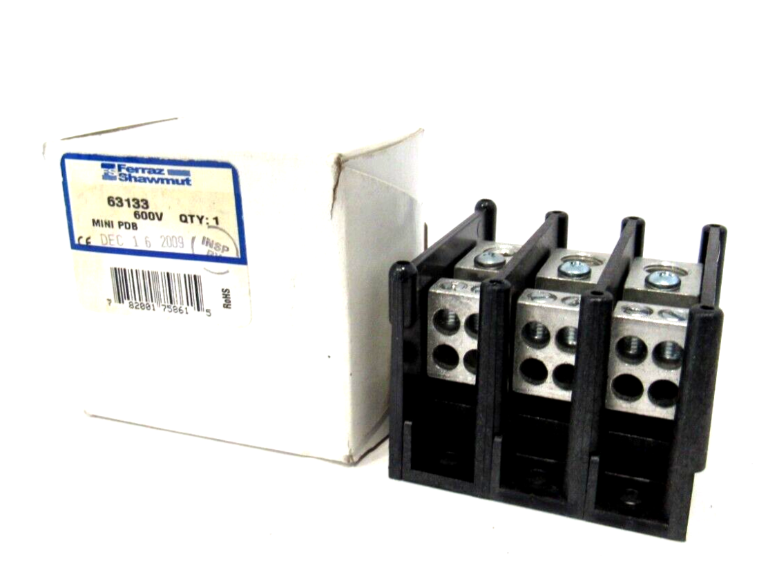 NEW FERRAZ SHAWMUT 63133 MINI POWER DISTRIBUTOR BLOCK - SB Industrial ...