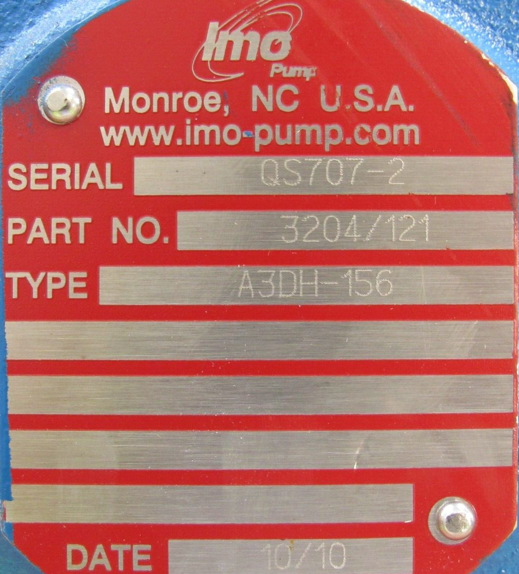 NEW IMO A3DH-156 PUMP 3204/121 A3DH156 - SB Industrial Supply, Inc.