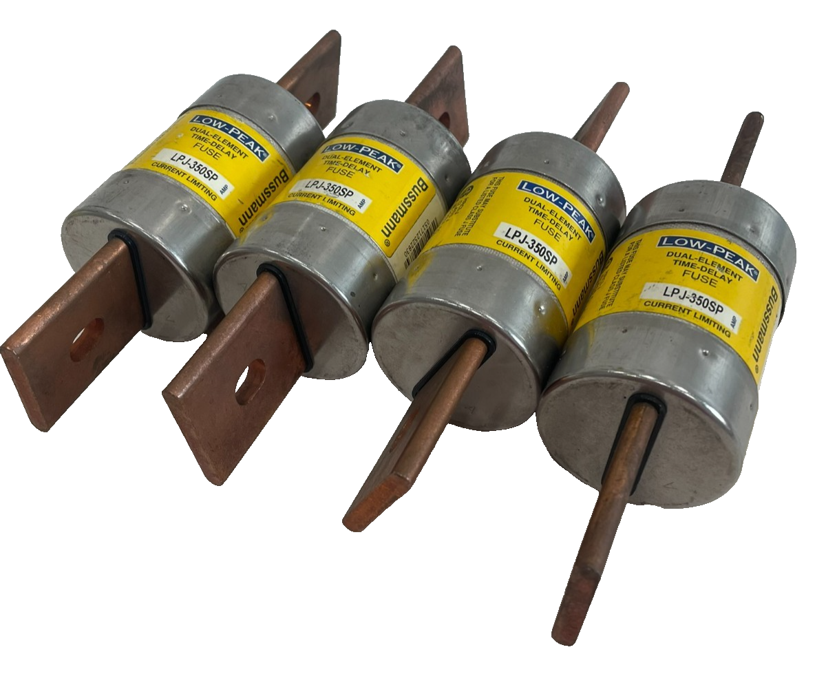 NEW LOT OF 4 BUSSMANN LPJ-350SP FUSES 600VAC 300VDC LPJ350SP - SB ...