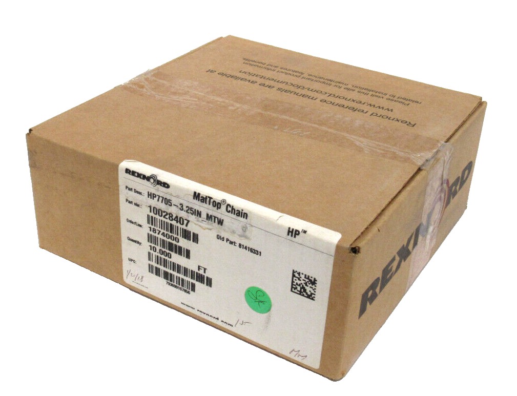 NEW REXNORD 10028407 MATTOP CONVEYOR CHAIN HP7705-3.25IN MTW - SB ...