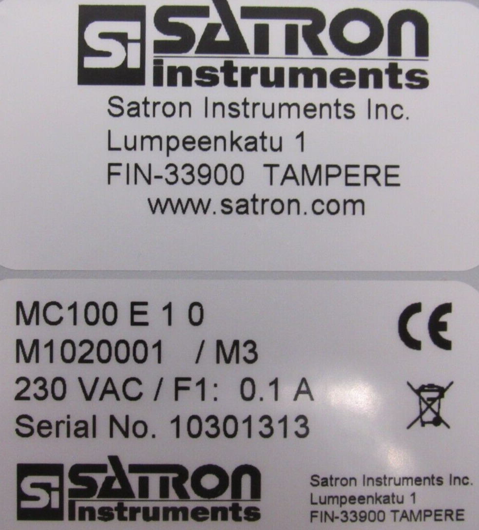NEW SATRON M1020001/M3 CONTROLLER MC100-E-10 M1020001M3 - SB Industrial ...