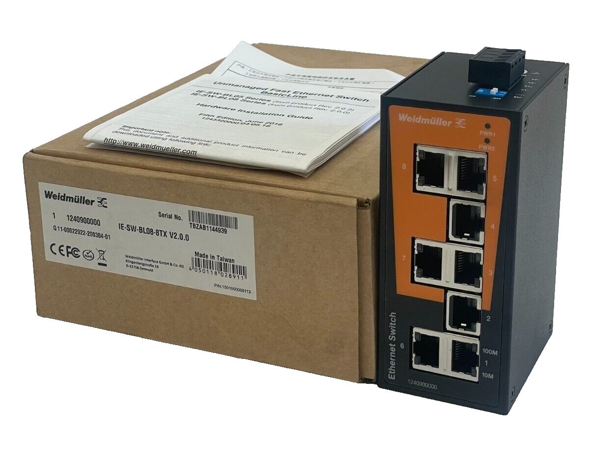 NEW WEIDMULLER IE-SW-BL08-8TX ETHERNET SWITCH IESWBL088TX - SB ...