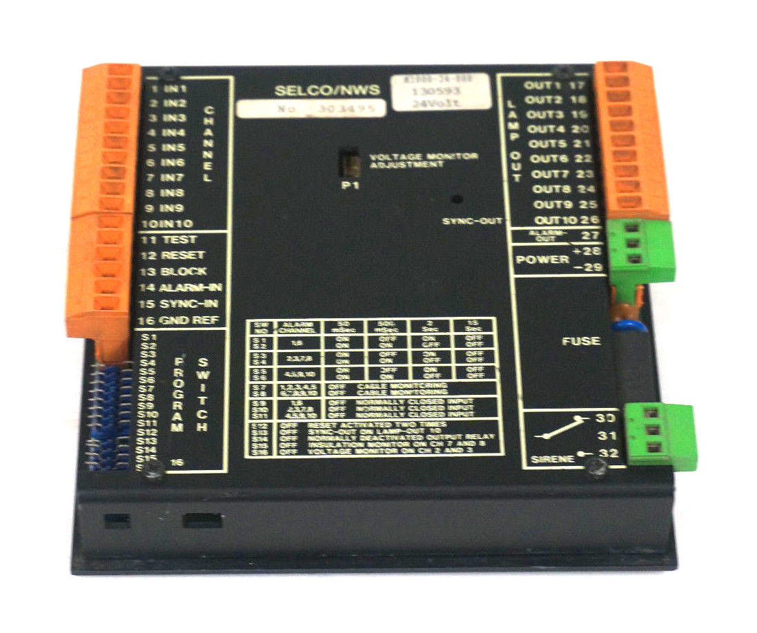 SELCO/ NWS M1000-24-00B ALARM ANNUNCIATOR 130593, 24V, M10002400B - SB ...