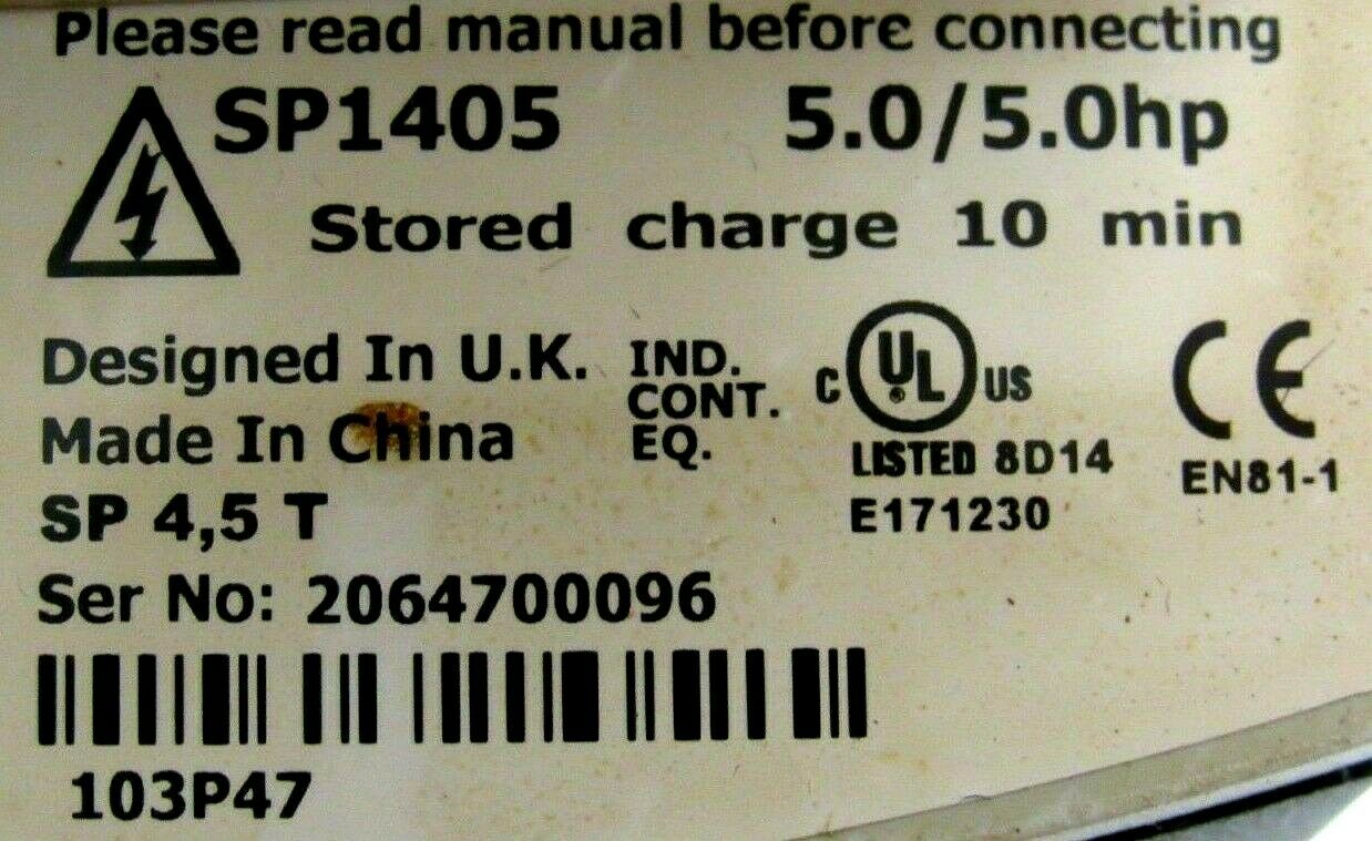 USED EMERSON SP1405 SERVO DRIVE - SB Industrial Supply, Inc.