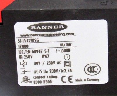 NEW BANNER ENGINEERING SI-LS42WSG SAFETY SWITCH SILS42WSG - SB ...