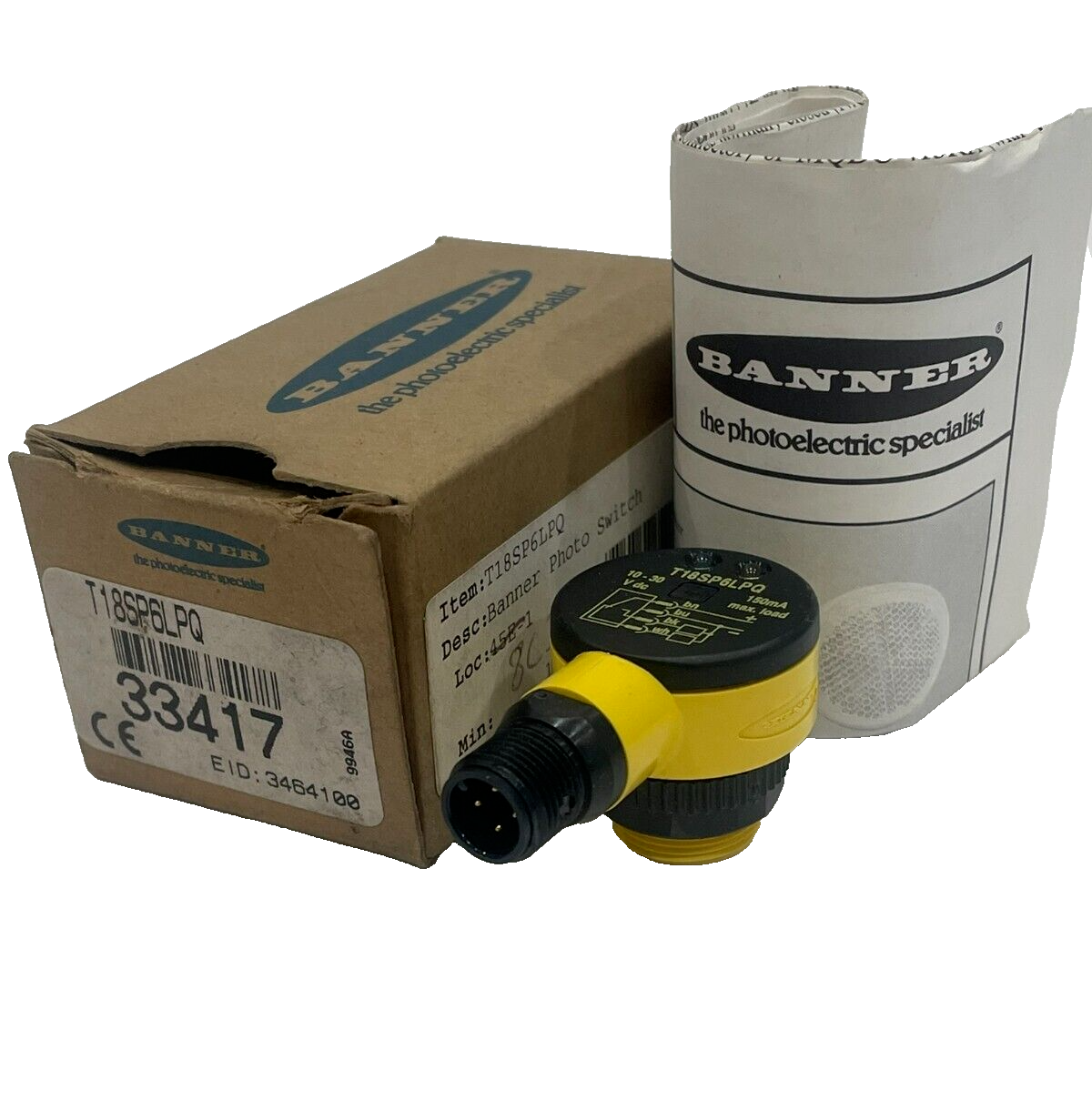 NEW BANNER ENGINEERING T18SP6LPQ BEAM SENSOR 33417 - SB Industrial ...