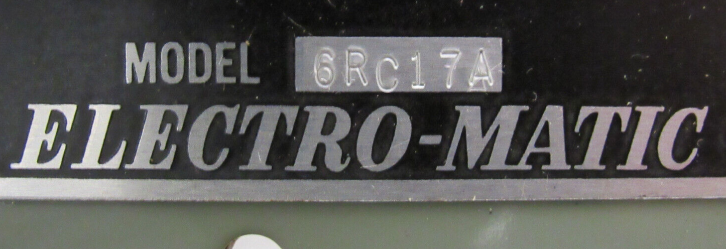 NEW ELECTROMATIC 6RC17A TRAVATROL CONTROL 11754001 - SB Industrial ...