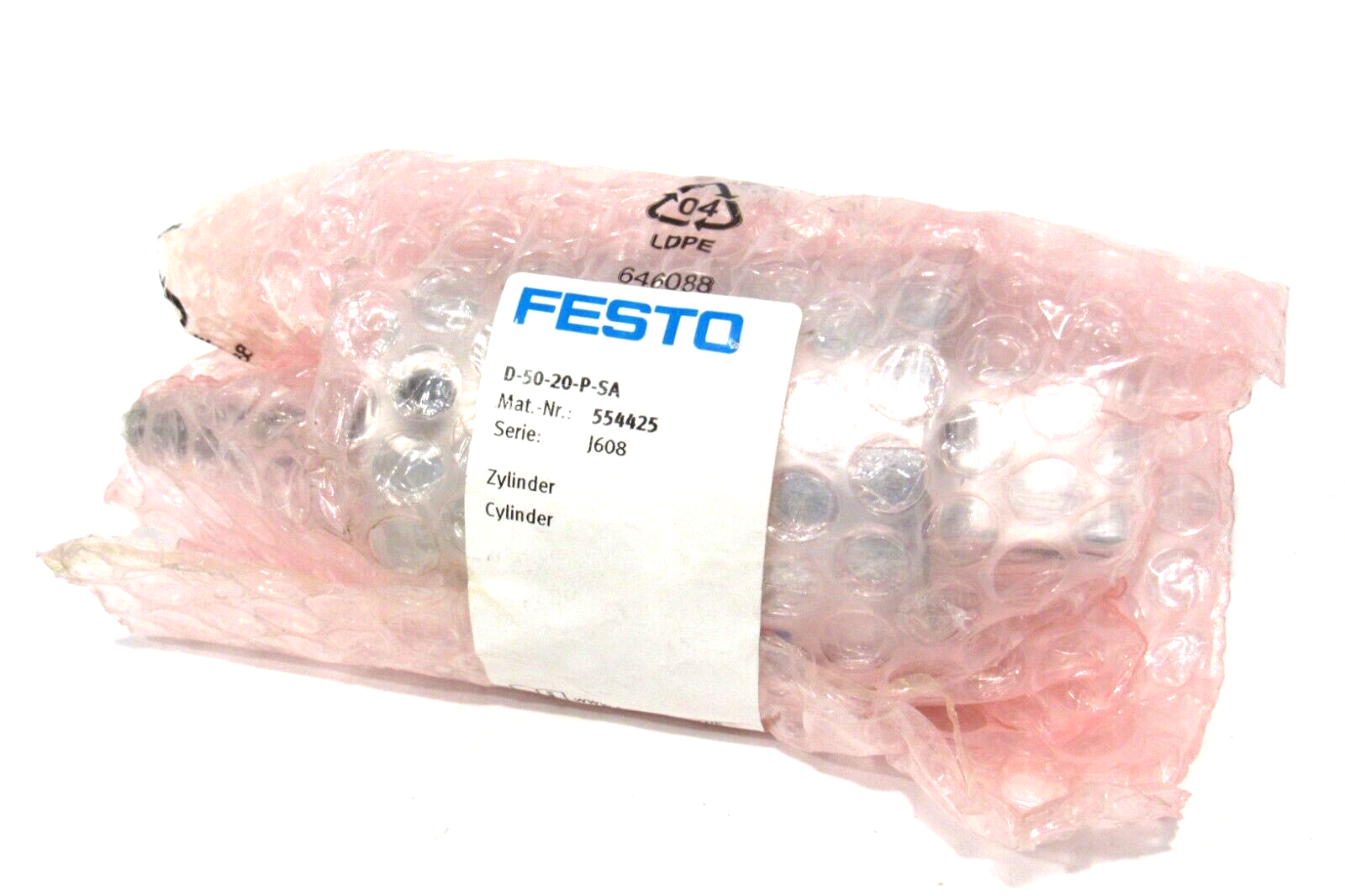 NEW FESTO D-50-20-P-SA CYLINDER 554425 D5020PSA - SB Industrial Supply ...