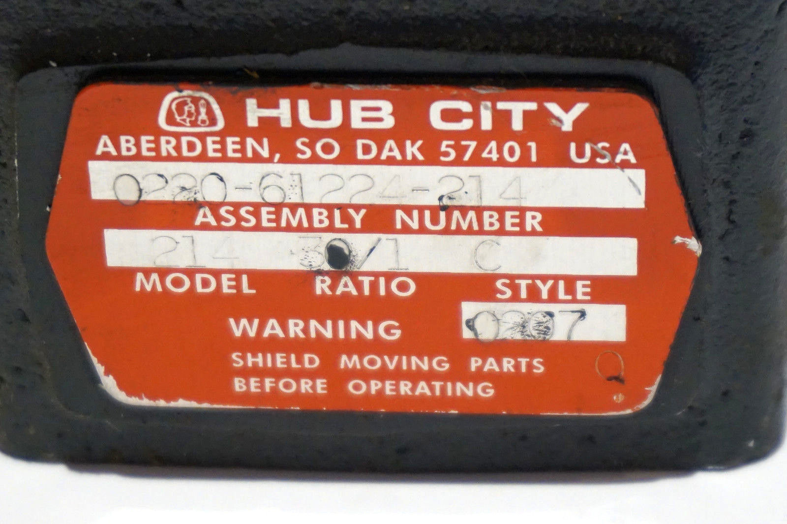 NEW HUB CITY 0220-61224-214 GEAR REDUCER 30:1 RATIO 022061224214 - SB ...