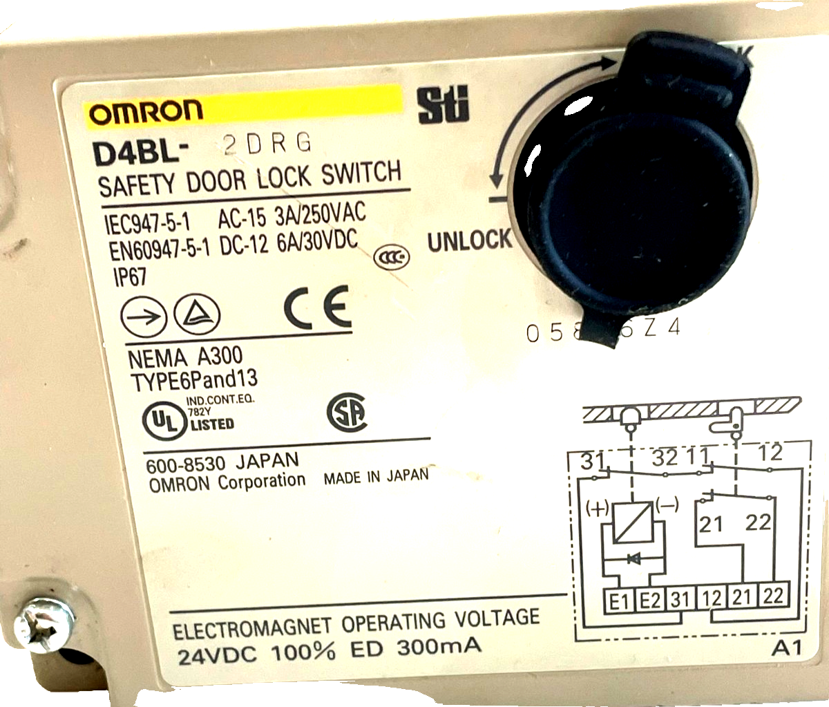 NEW OMRON D4BL-2DRG DOOR LOCKSWITCH D4BL2DRG - SB Industrial Supply, Inc.
