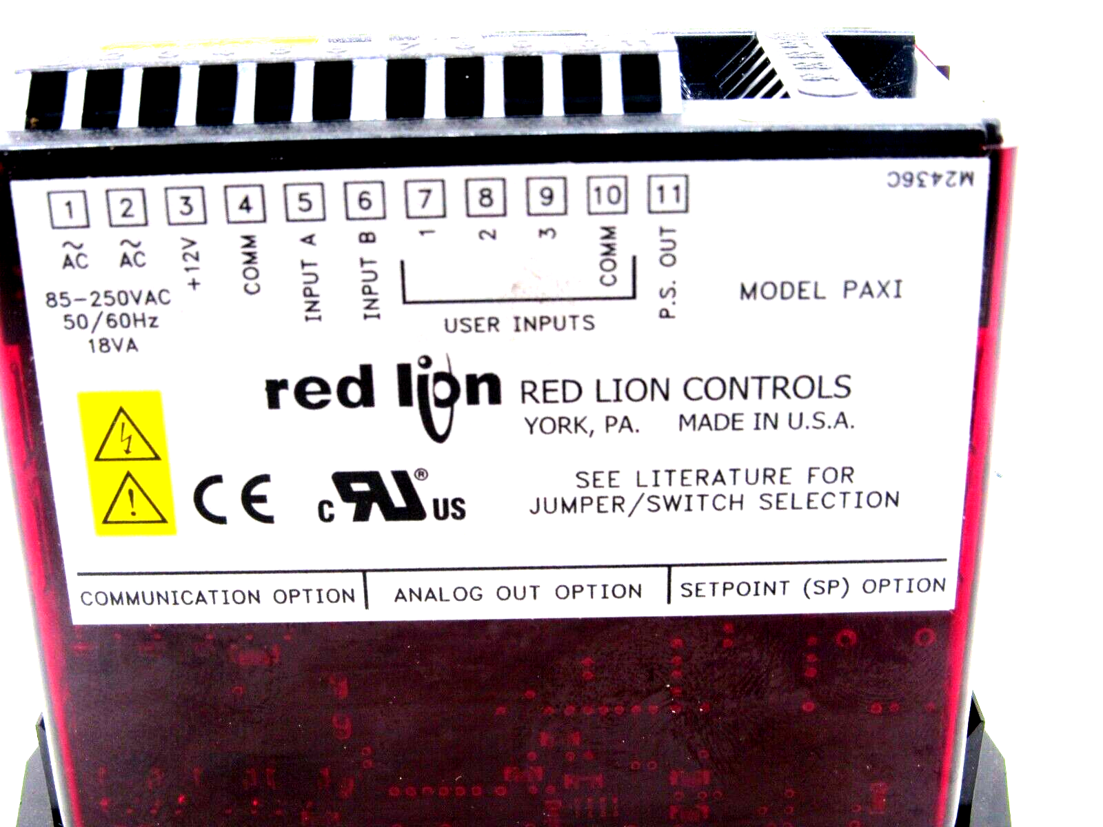 NEW RED LION PAXI-0000 PANEL METER PAXI0000 - SB Industrial Supply, Inc.