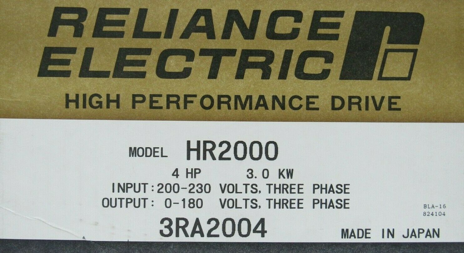 NEW RELIANCE ELECTRIC HR2000 SERVO CONTROLLER 3RA2004 4HP 3.0KW 200 ...