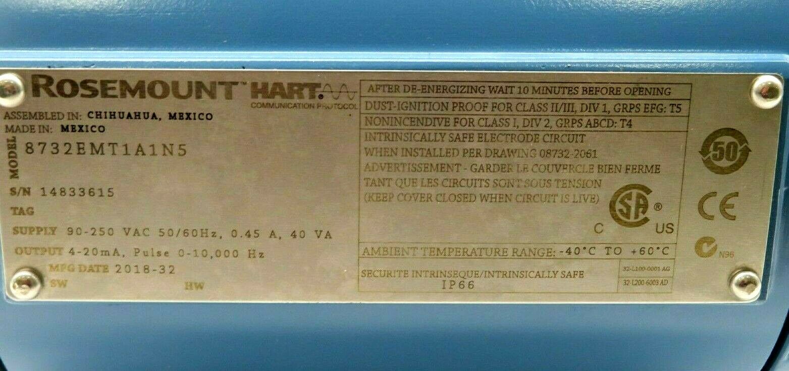 NEW ROSEMOUNT 8732EMT1A1N5 TRANSMITTER - SB Industrial Supply, Inc.