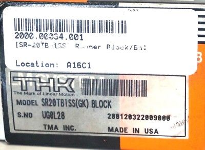 NEW THK SR20TB1SS RUNNER BLOCK - SB Industrial Supply, Inc.