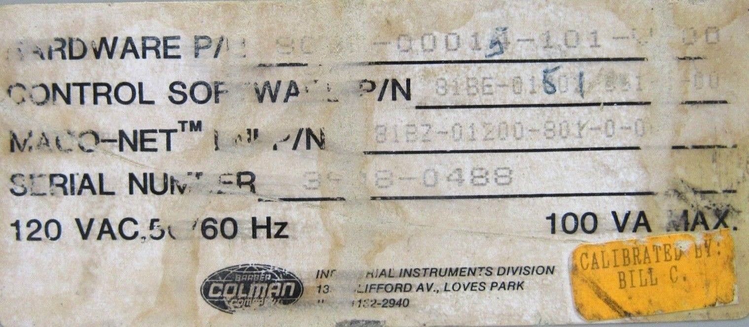 REFURBISHED BARBER COLMAN 80BE-00015-001-V-00 MACO 8000 MODULE ...