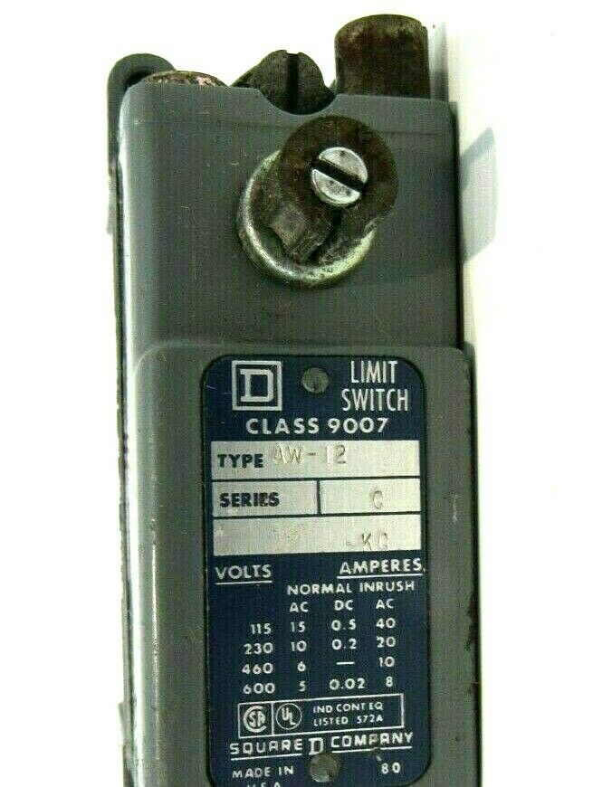 USED ALLEN BRADLEY 9007-AW-12 LIMIT SWITCH SER.C 9007AW12 - SB ...