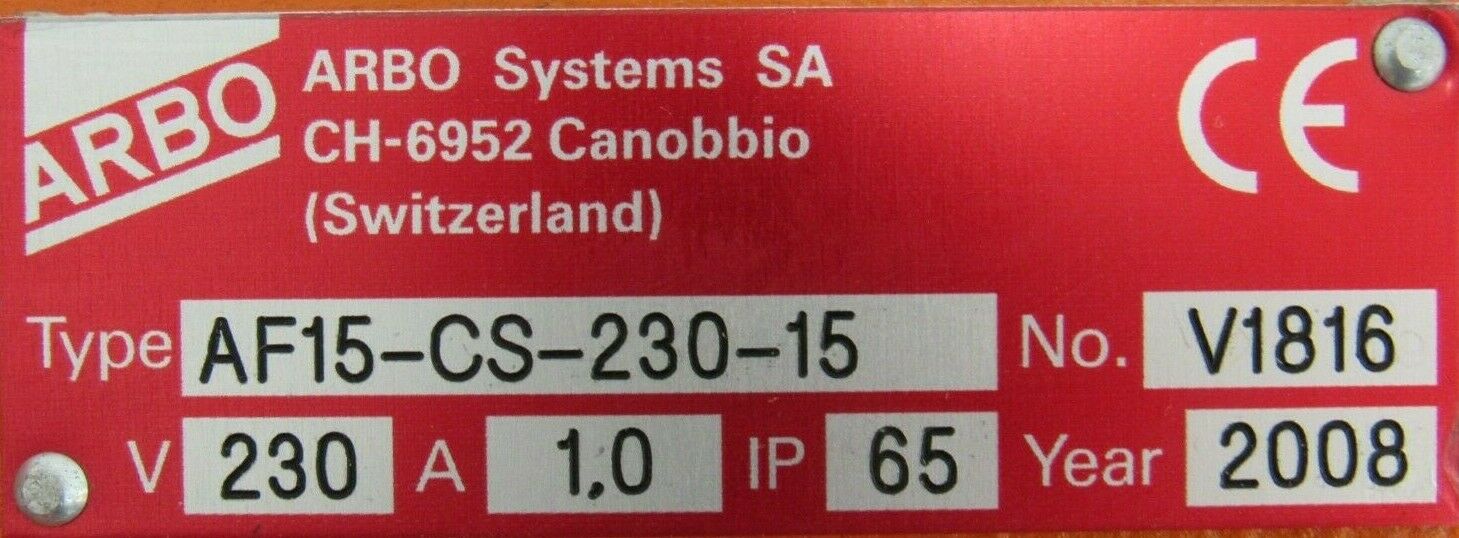 USED ARBO SYSTEMS AF15-CS-230-15 VIBRATORY DRIVE AF15CS23015 230V - SB ...