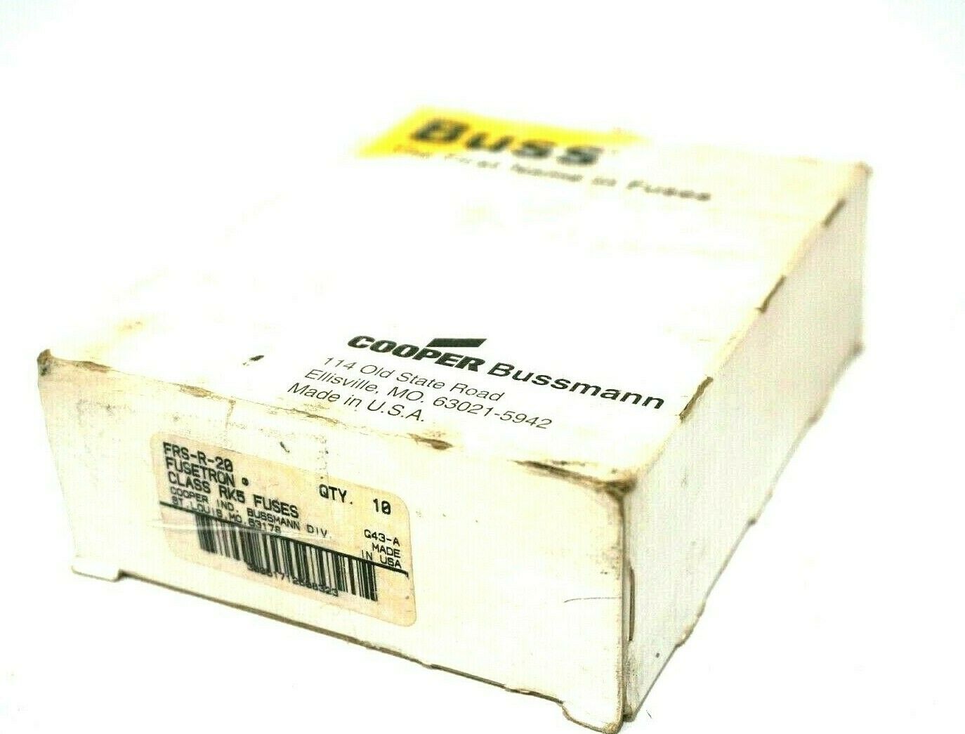 10 NEW BUSSMANN FRS-R-20 FUSES FRSR20 - SB Industrial Supply, Inc.