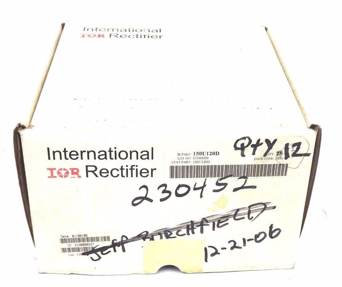 12 NEW INTERNATIONAL RECTIFIER 150U120D STANDARD RECOVERY RECTIFIERS ...