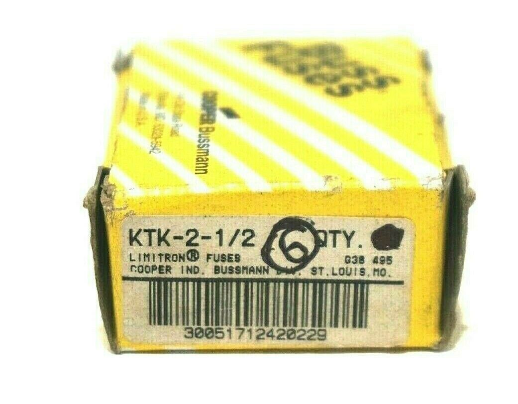 6 NEW BUSSMANN KTK-2-1/2 FUSES KTK212 - SB Industrial Supply, Inc.