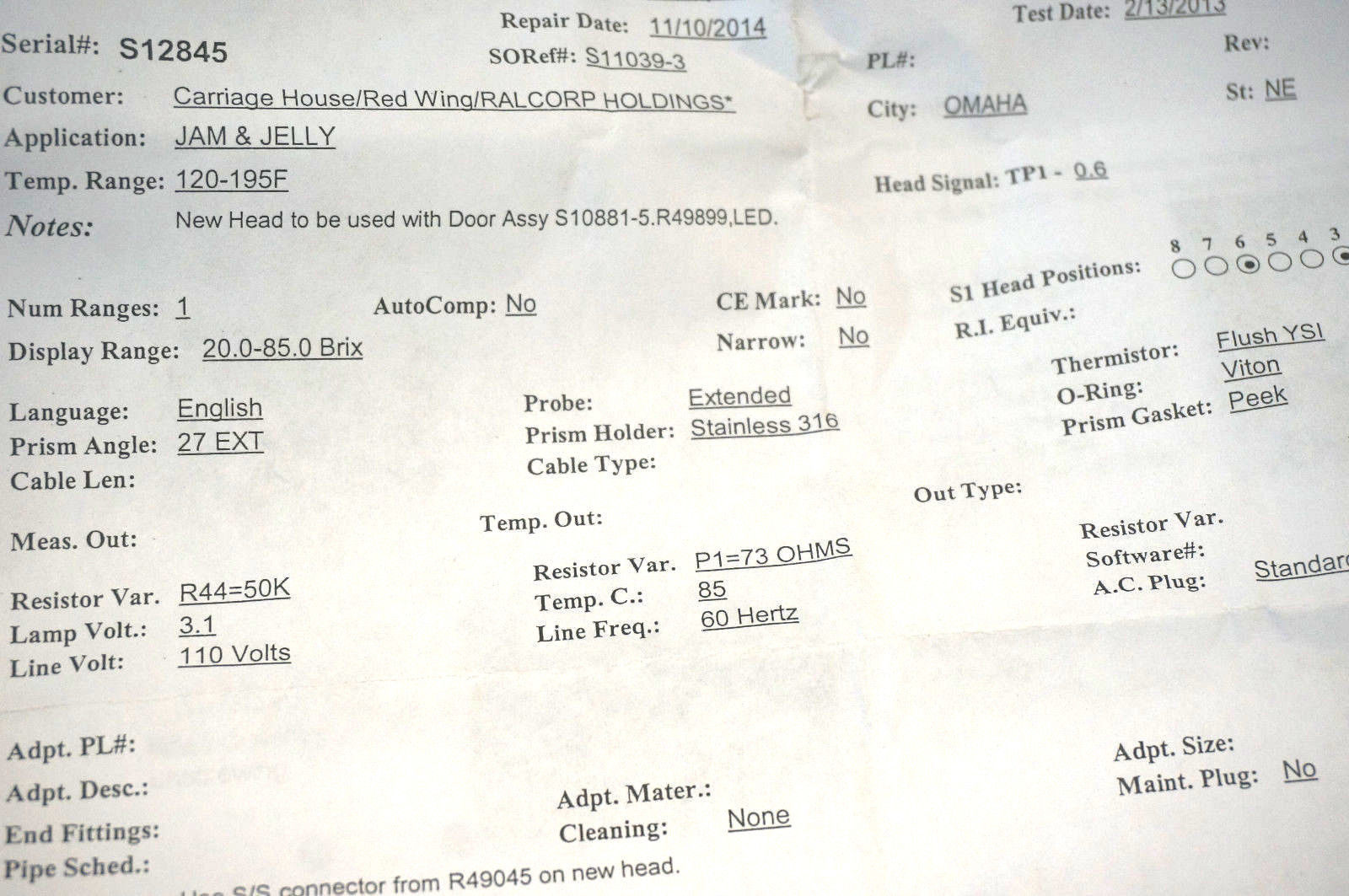 REFURBISHED ELECTRON MACHINE CORPORATION MPR E-SCAN EOS REFRACTOMETER ...