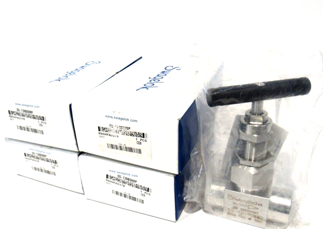LOT OF 4 NEW SWAGELOK SS-12NBSW8P VALVE SS12NBSW8P - SB Industrial ...