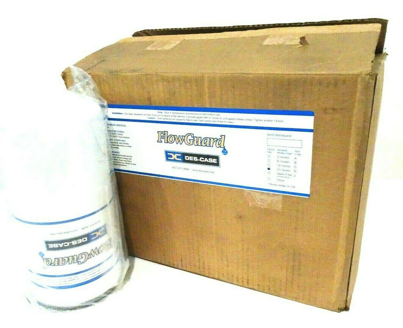 LOT OF 6 NEW FLOWGUARD DES-CASE FD-DF FILTER ELEMENTS - SB Industrial ...
