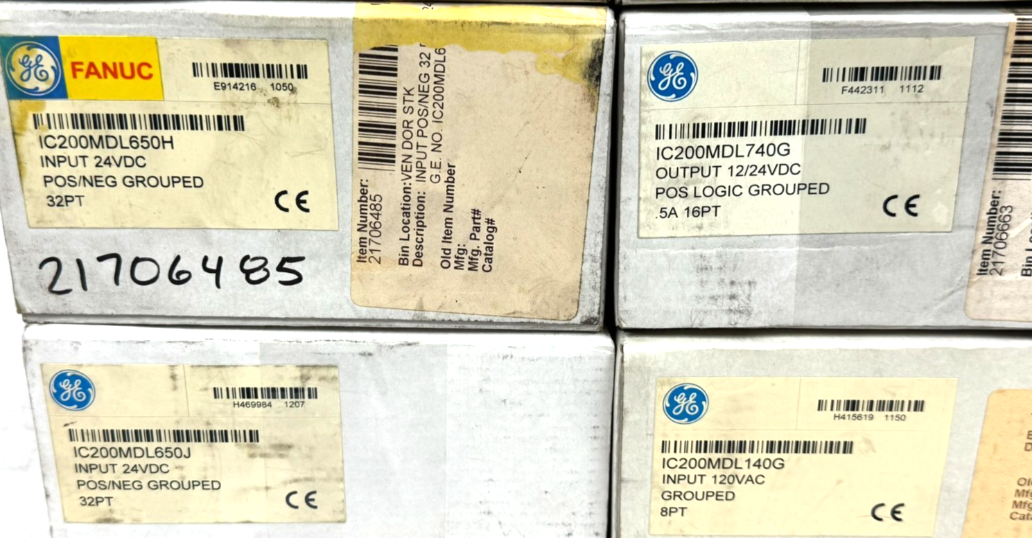 LOT OF 9 NEW GE FANUC IC200 VERSAMAX I/O MODULES MDL650 MDL940 MDL740 ...