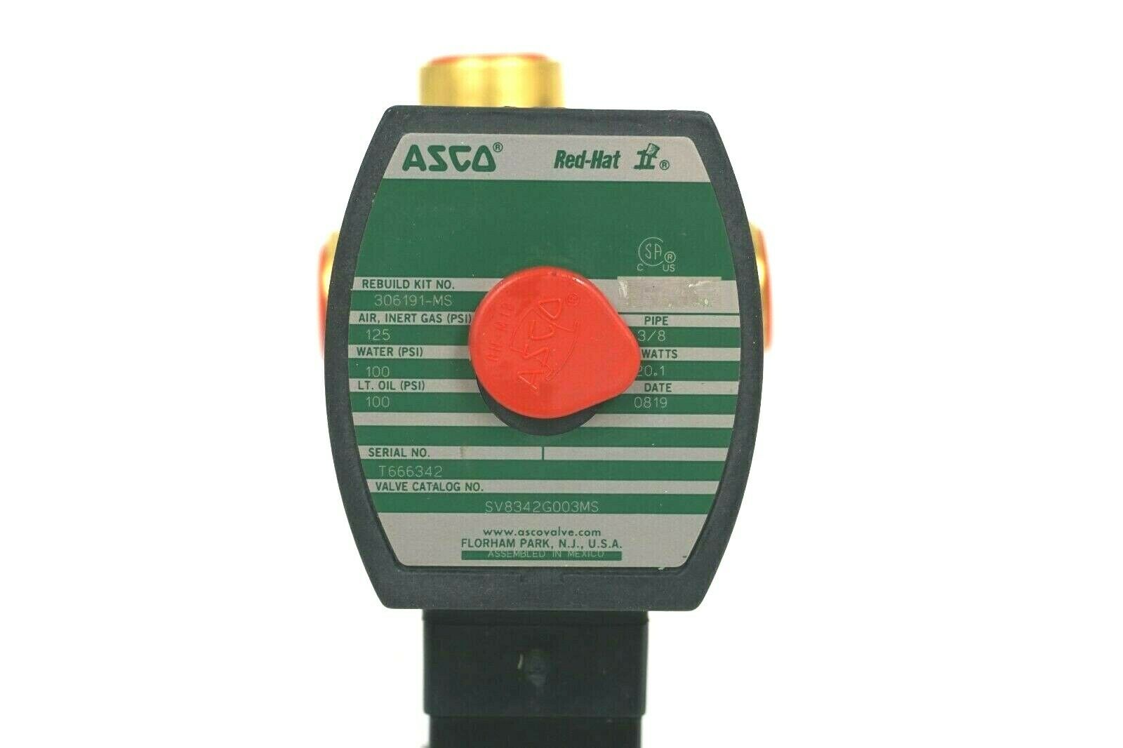 NEW ASCO SV8342G003MS 224923 SOLENOID VALVE - SB Industrial Supply, Inc.