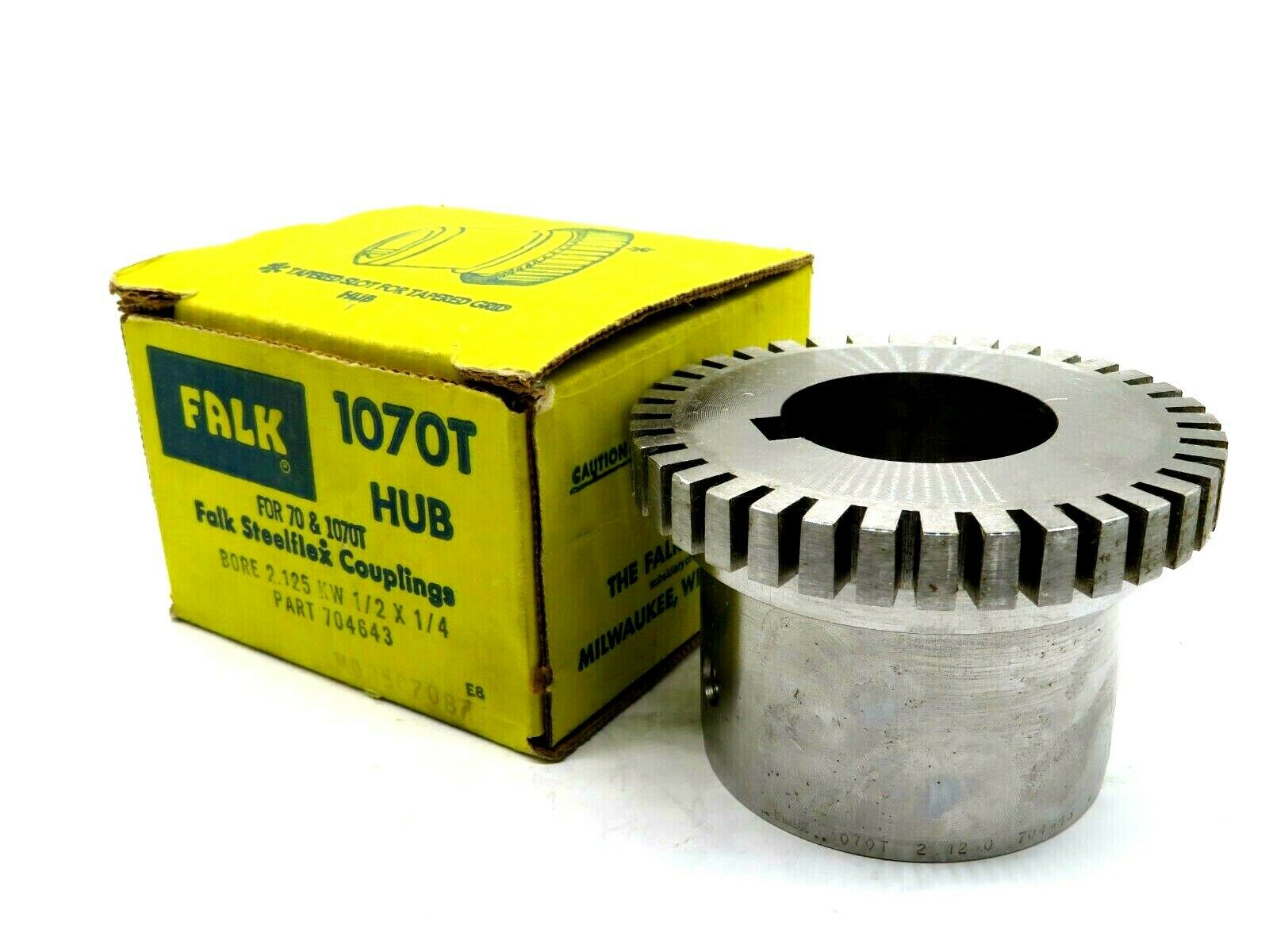 NEW FALK 1070T HUB COUPLING BORE 2.125 KW 1/2 X 1/4 704643 - SB ...
