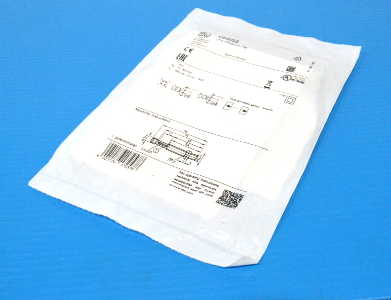 NEW IFM EFECTOR OFE-FPKG/US-100 SENSOR OF5022 - SB Industrial Supply, Inc.