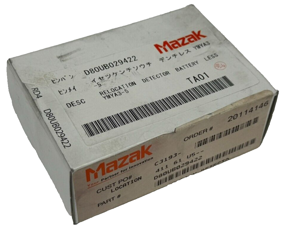 NEW MAZAK D80UB029422 RELOCATION DETECTOR - SB Industrial Supply, Inc.