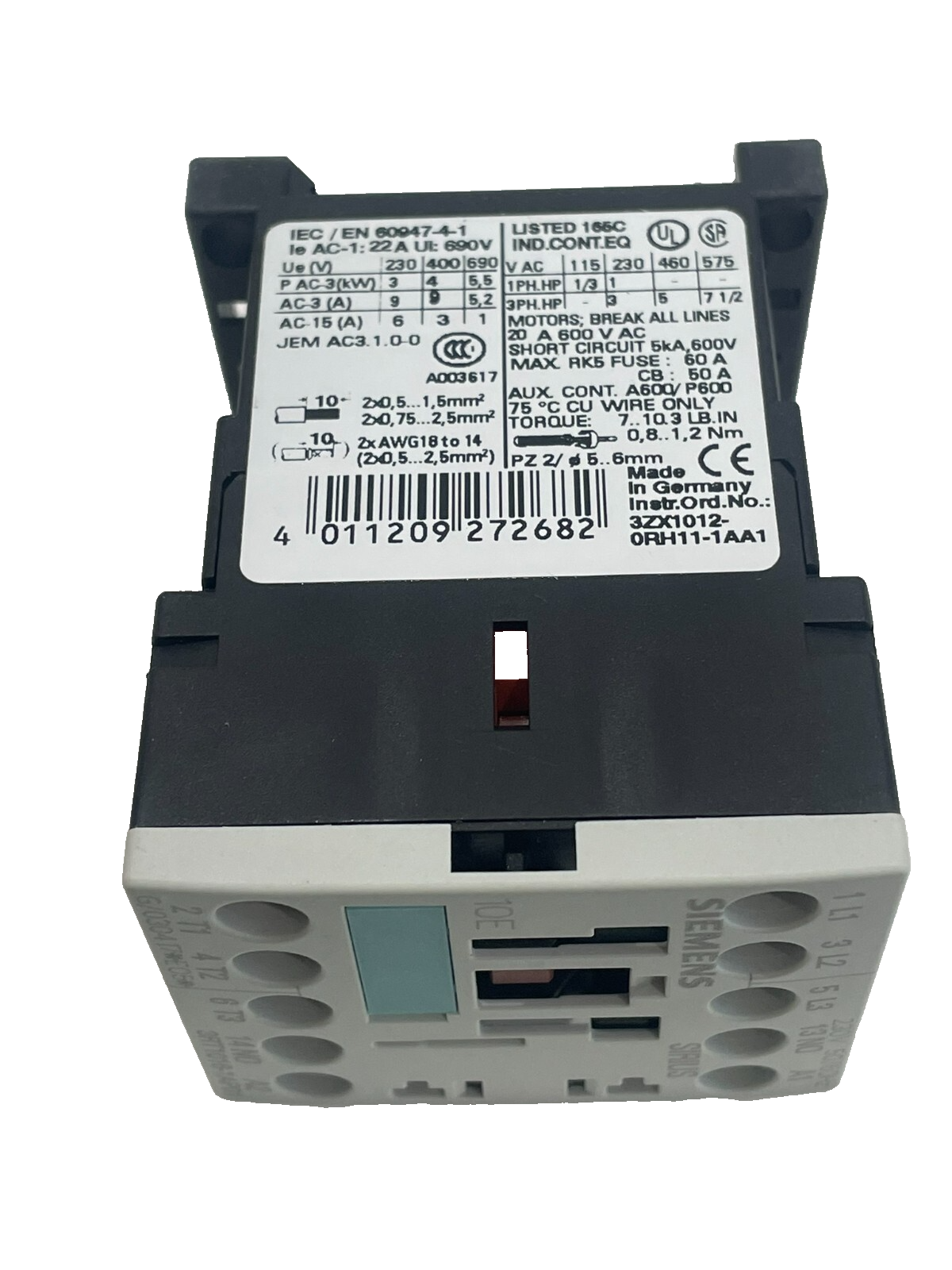 NEW SIEMENS 3RT1016-1AP01 CONTACTOR 3RT10161AP01 - SB Industrial Supply ...