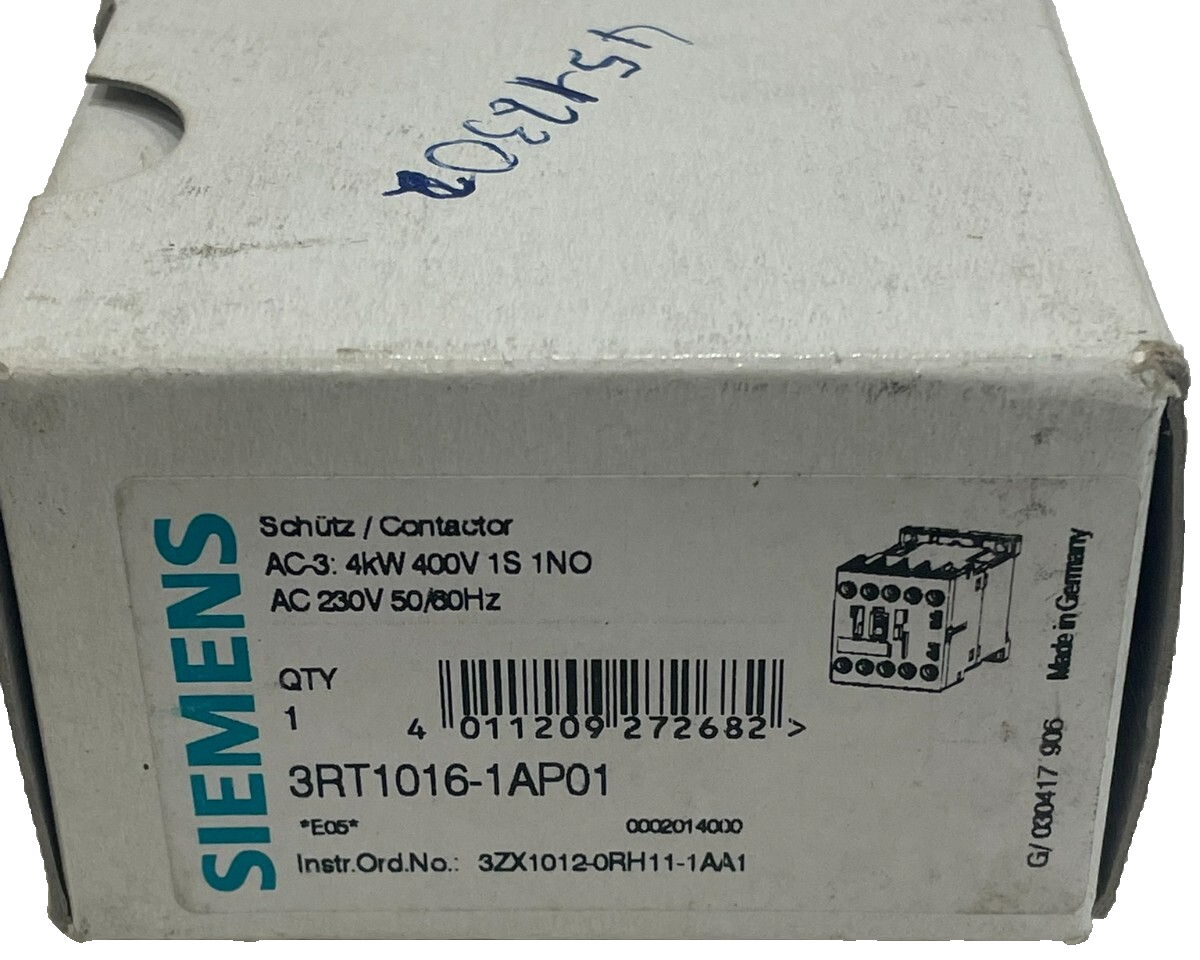 NEW SIEMENS 3RT1016-1AP01 CONTACTOR 3RT10161AP01 - SB Industrial Supply ...