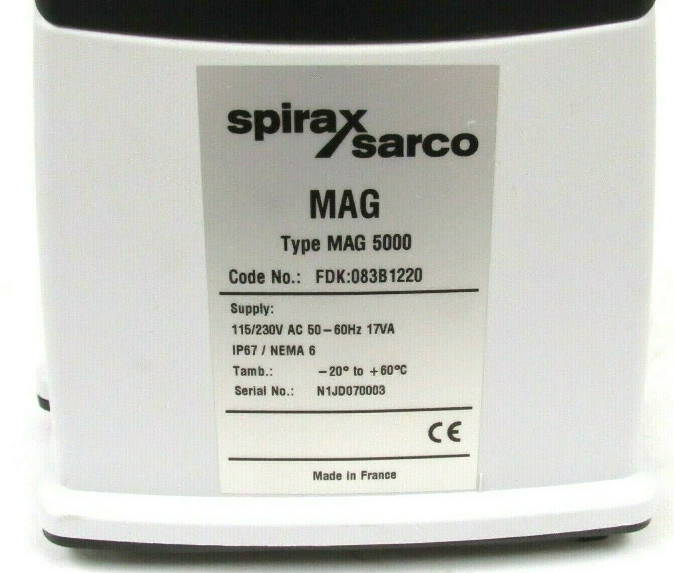NEW SPIRAX SARCO MAG 5000 FDK-083B1220 FLOW METER TRANSMITTER MAG5000 ...